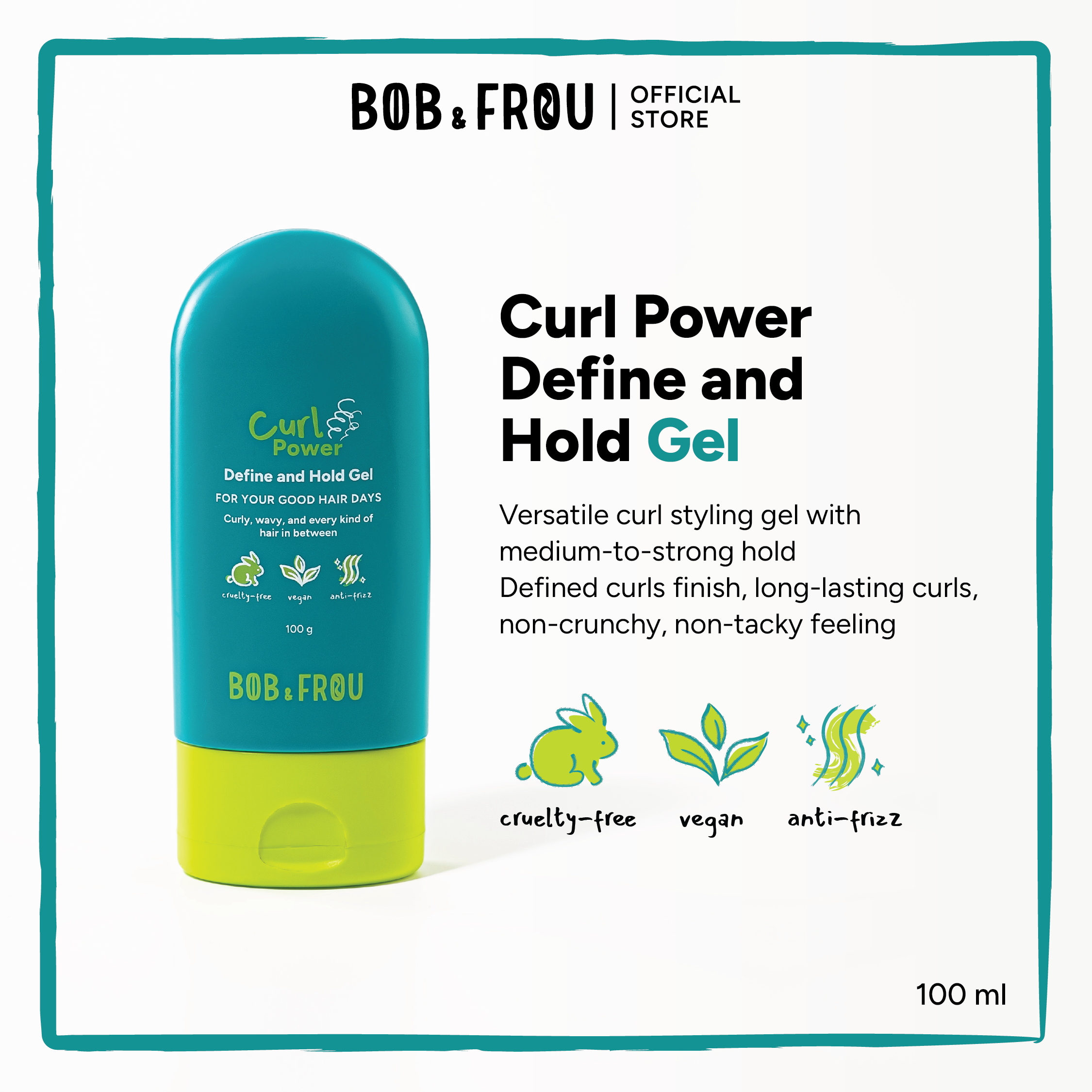 CURL POWER DEFINE AND HOLD GEL – BOB & FROU